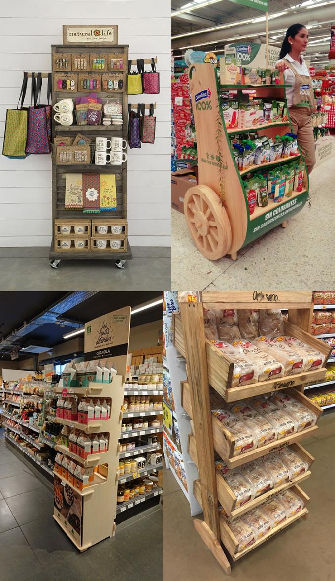 Modern Wooden Display Stand Free Standing Turning Display Stand Tiny ...