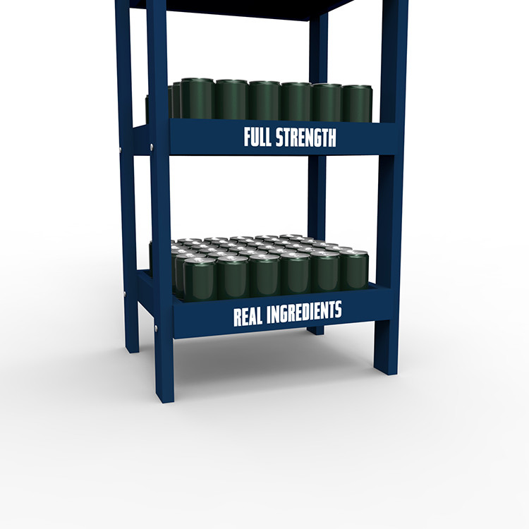 Pine Wood 5 Layers Cocktail Display Stand Display Rack with Wheels for ...