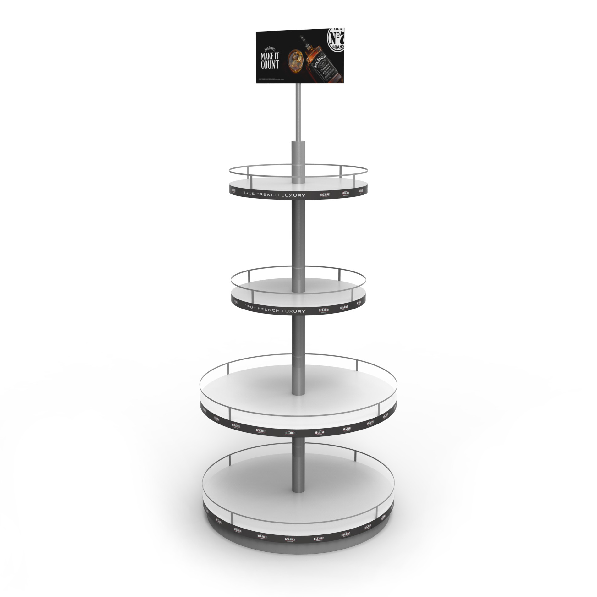 Customized Round Fashion Style Wine Display Rack Sparkling Beverage ...