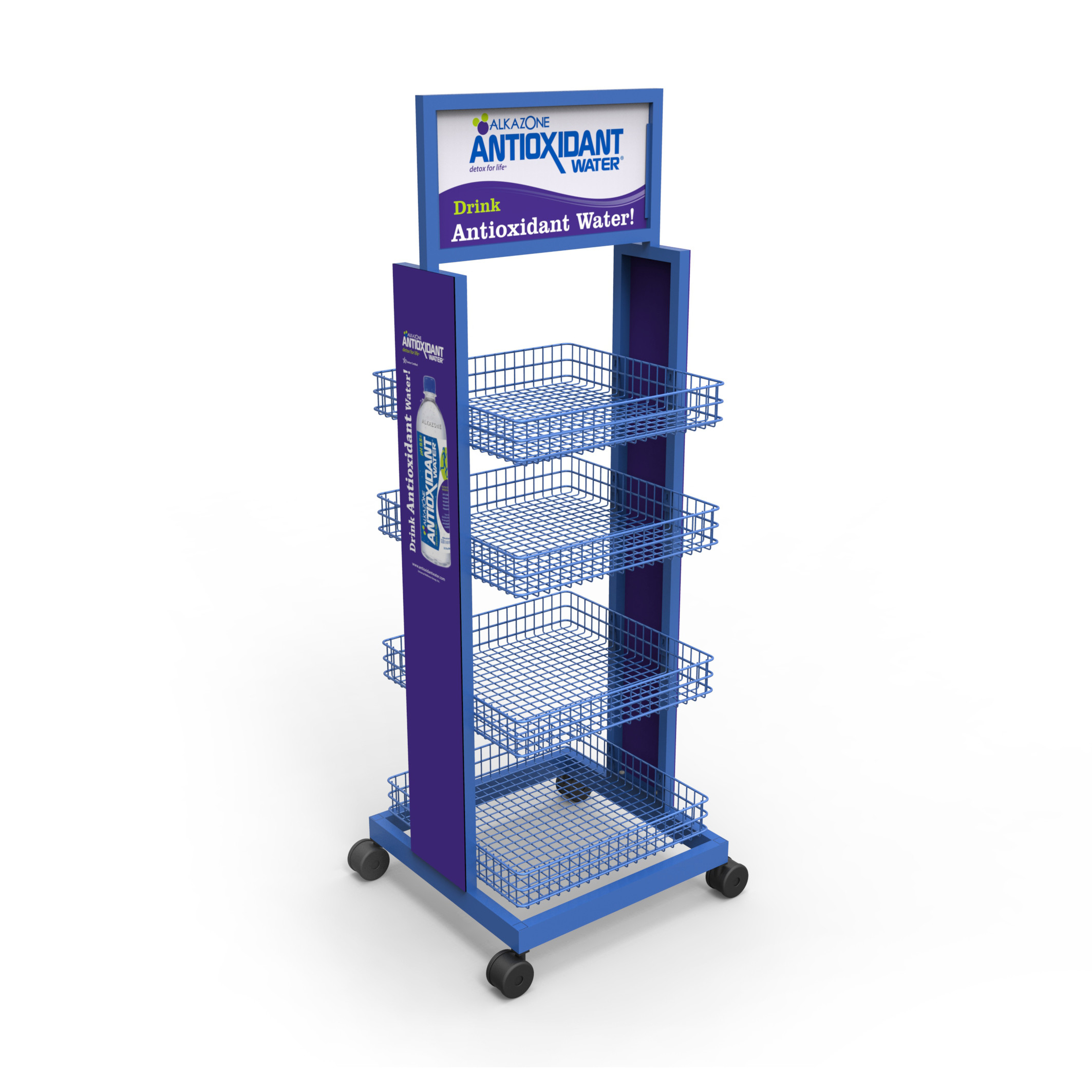 Hot Selling Supermarket Water Bottle Display Shelves Metal Wire Display ...