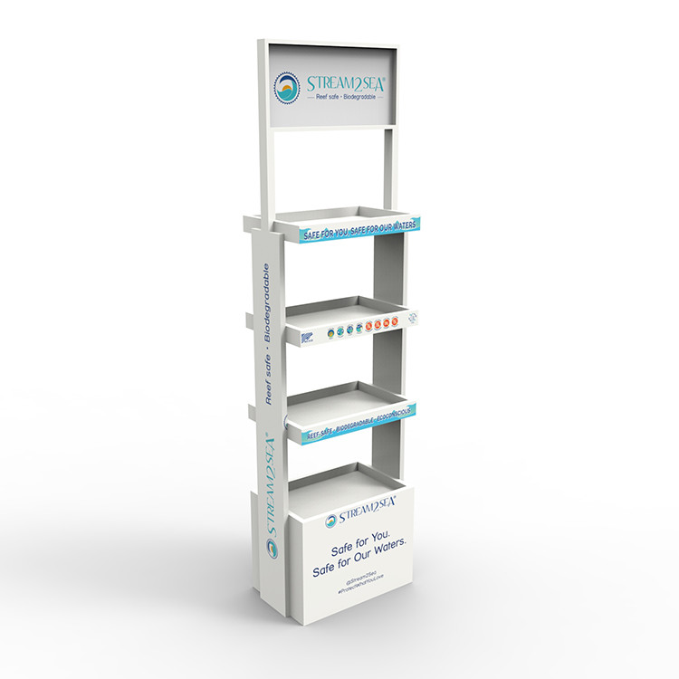 Retail Store Bread Display Stand Floor Standing Display Unit With ...