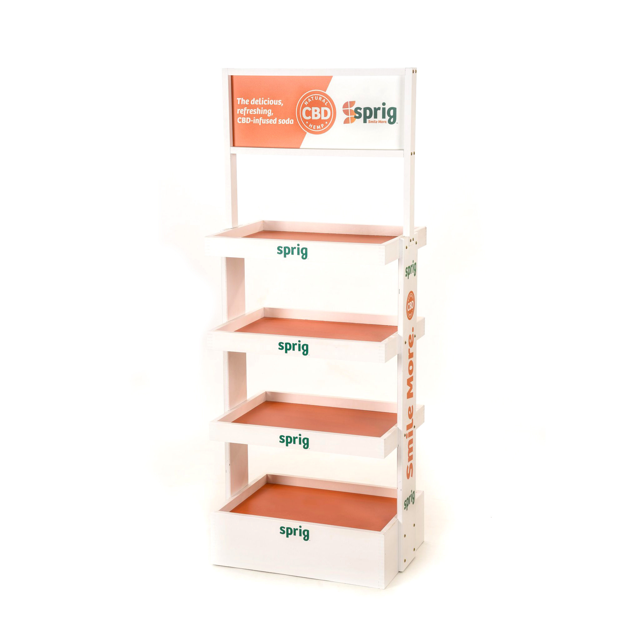 6 Layers Freestanding Display Stand Wood Food Display Stands For Food Store