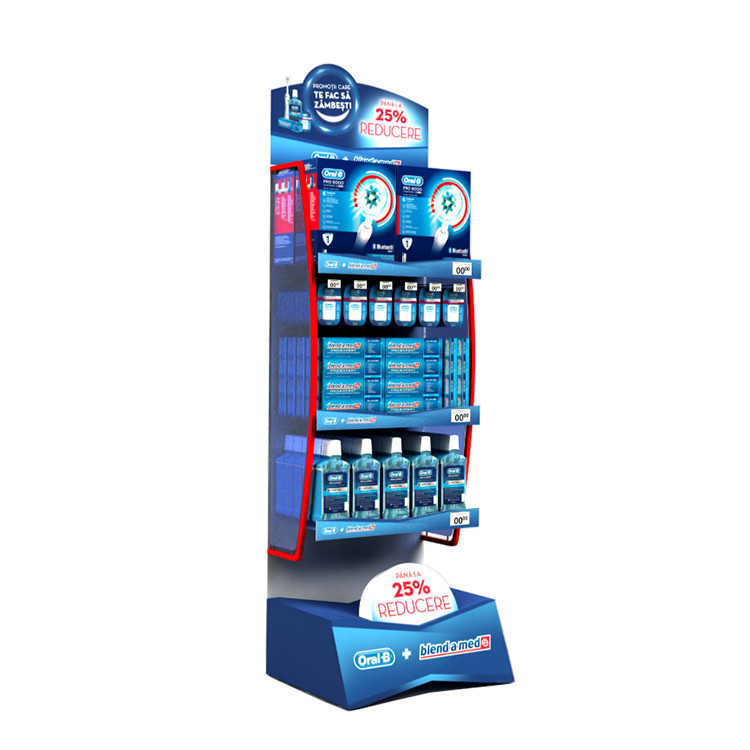 Oral Care Products Cosmetic Display Stand Free Standing Metal Wire ...