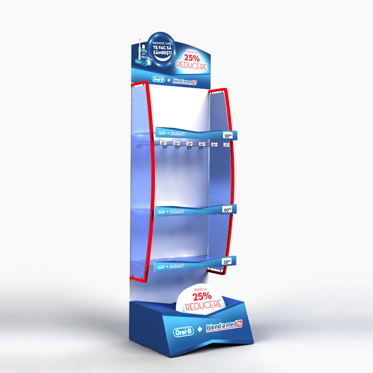 Oral Care Products Cosmetic Display Stand Free Standing Metal Wire ...