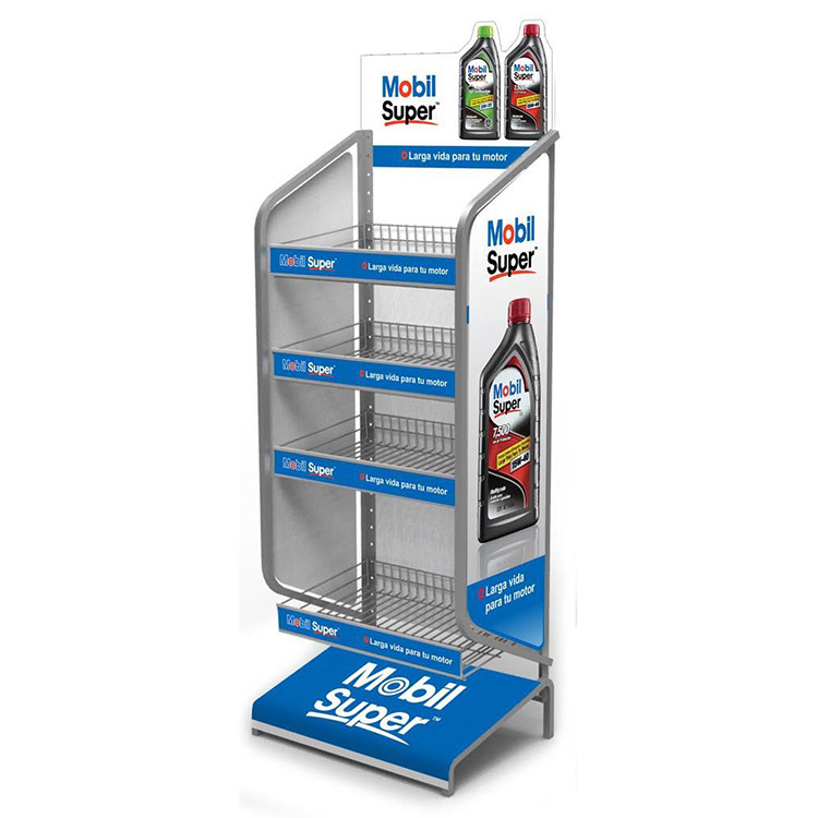 4 Tier Metal Display Stands Engine Oil Metal Car Accessories Display ...
