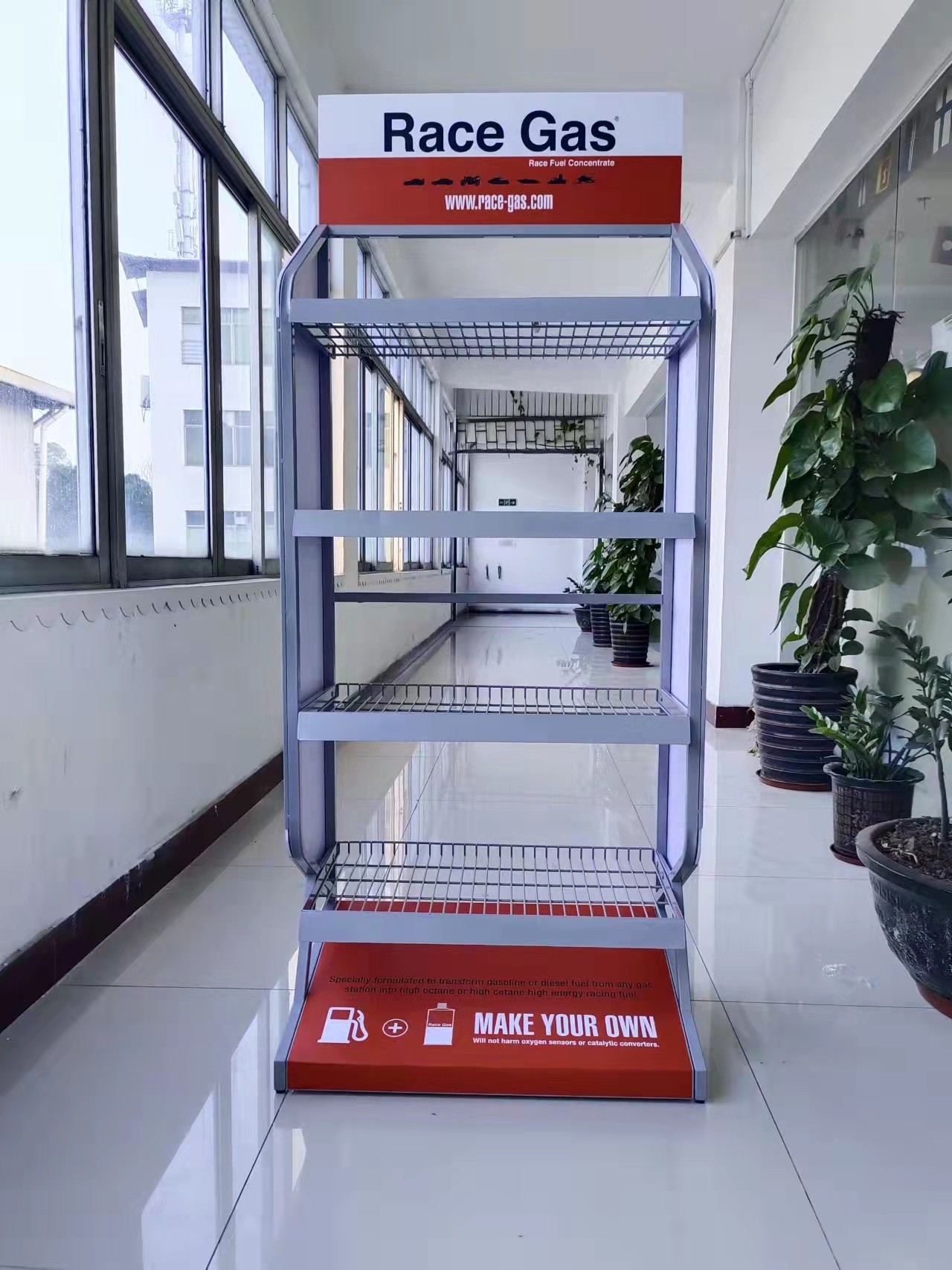 4 Tier Metal Display Stands Engine Oil Metal Car Accessories Display ...