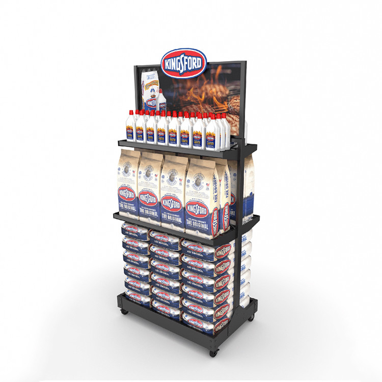Retail Store Metal Display Stands Floor Display Unit For Grilling ...
