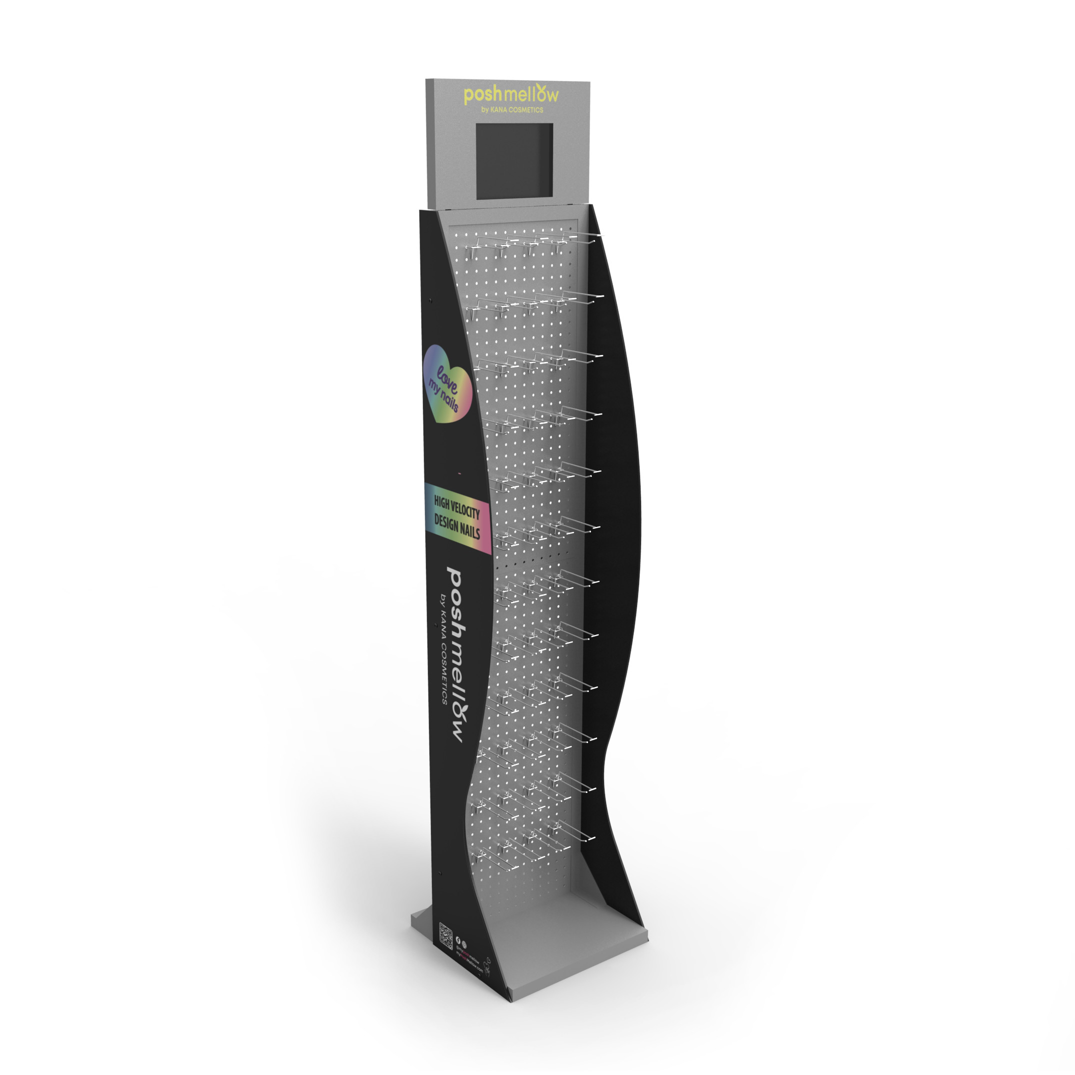 Retail Store PVC Display Stand Glove Display Rack Pegboard Display ...