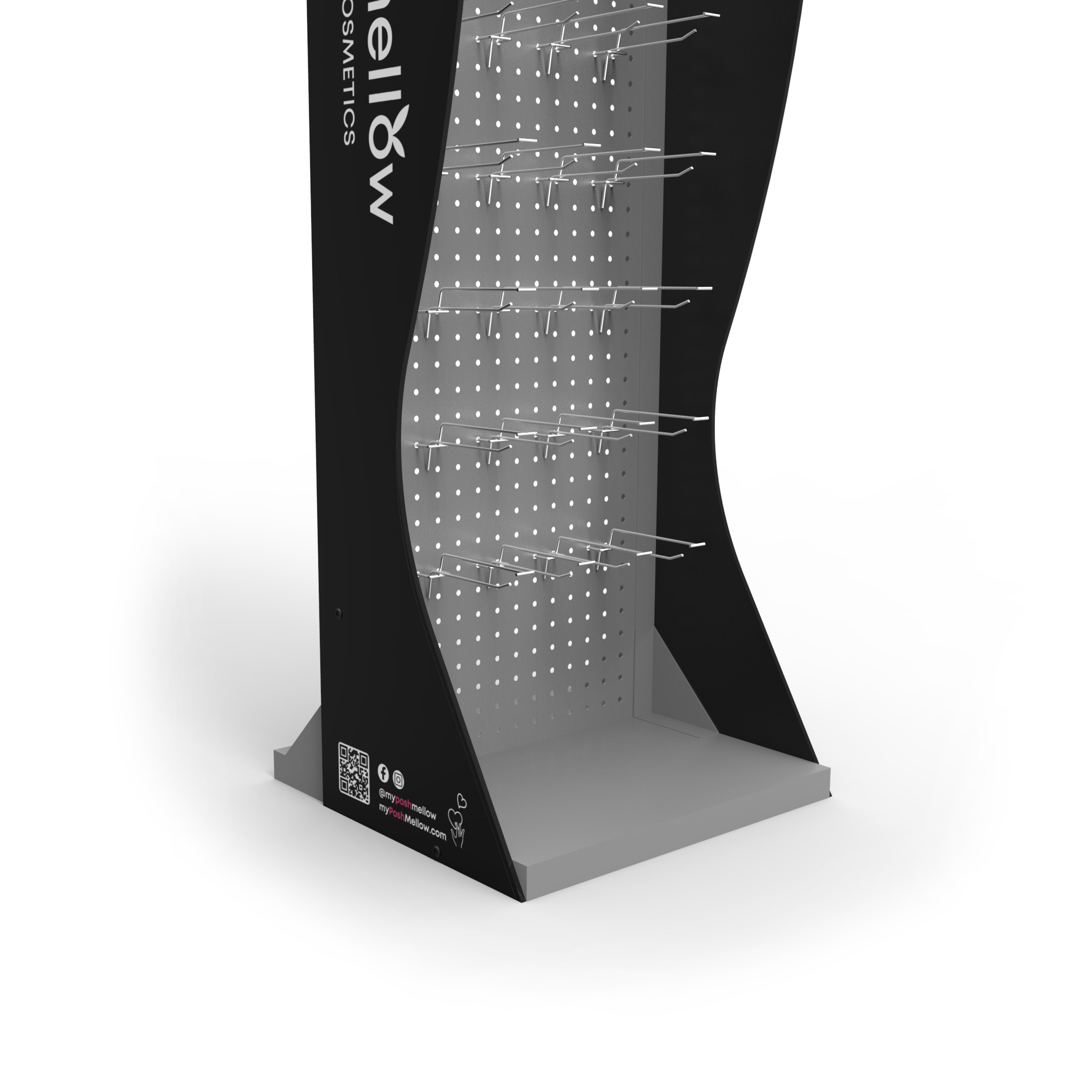 Retail Store PVC Display Stand Glove Display Rack Pegboard Display ...