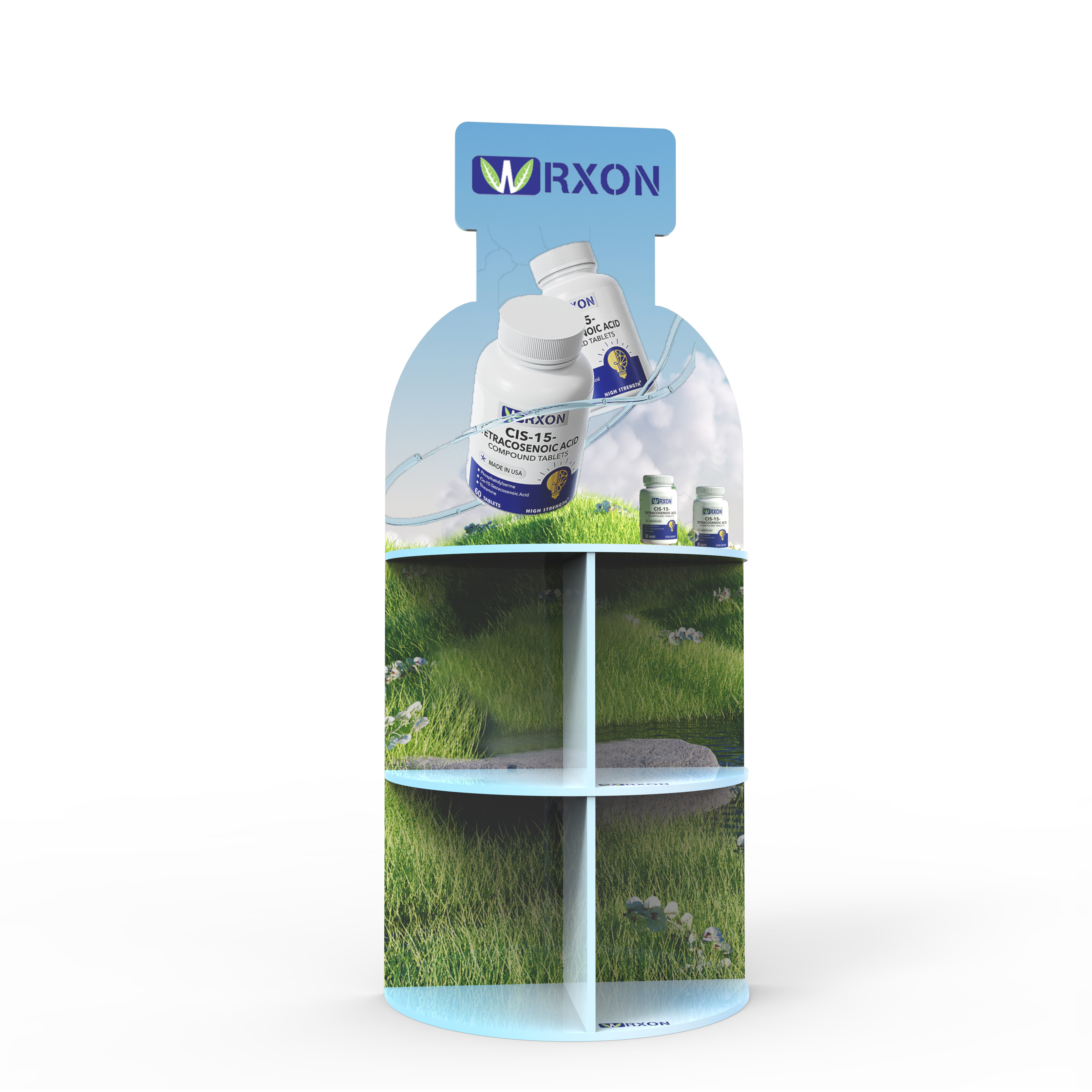 PVC Floor To Floor Display Rack Store Display Stand For Alcohol And ...